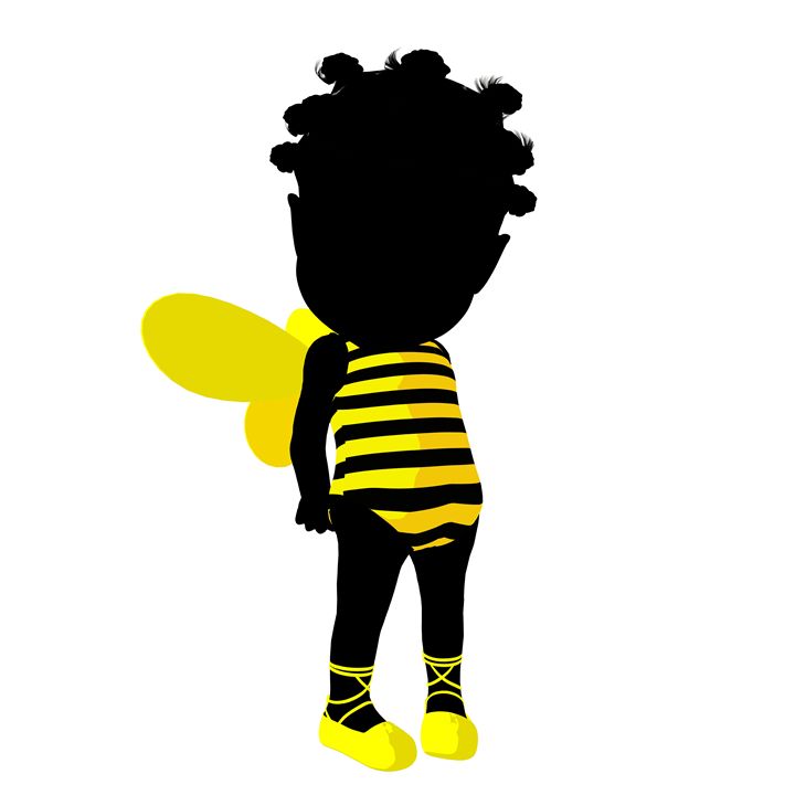 Little African American Bumble Bee - Kathy Gold Art - Digital Art & AI ...
