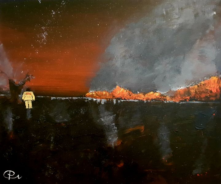 Cycle of fire - pigment_of_imagination - Paintings & Prints, Abstract ...