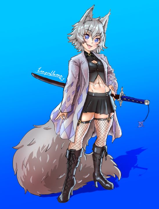 Demon Slayer Foxgirl - LeapinLlama - Drawings & Illustration ...