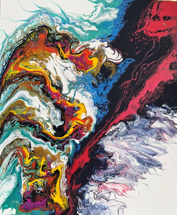 Battle of the Dragons - All Abstract Art Ltd - Paintings & Prints ...