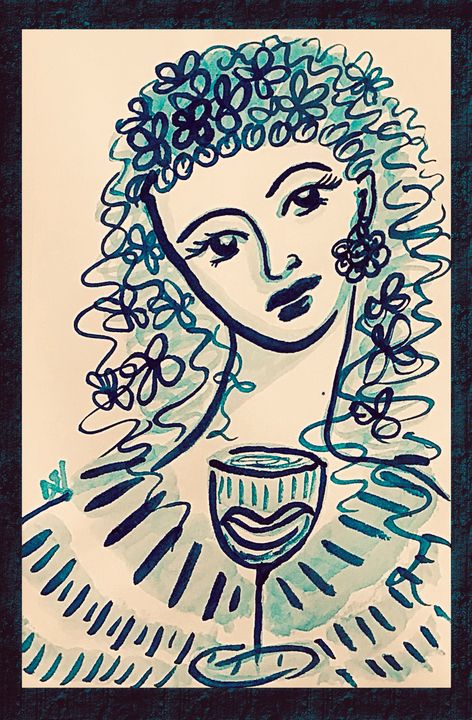 Blue portraiture 2.0 - NamrooArt - Paintings & Prints, People & Figures ...