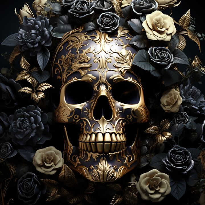 Art Deco Skull - Southwest Art Gallery - Digital Art, Abstract, Other ...