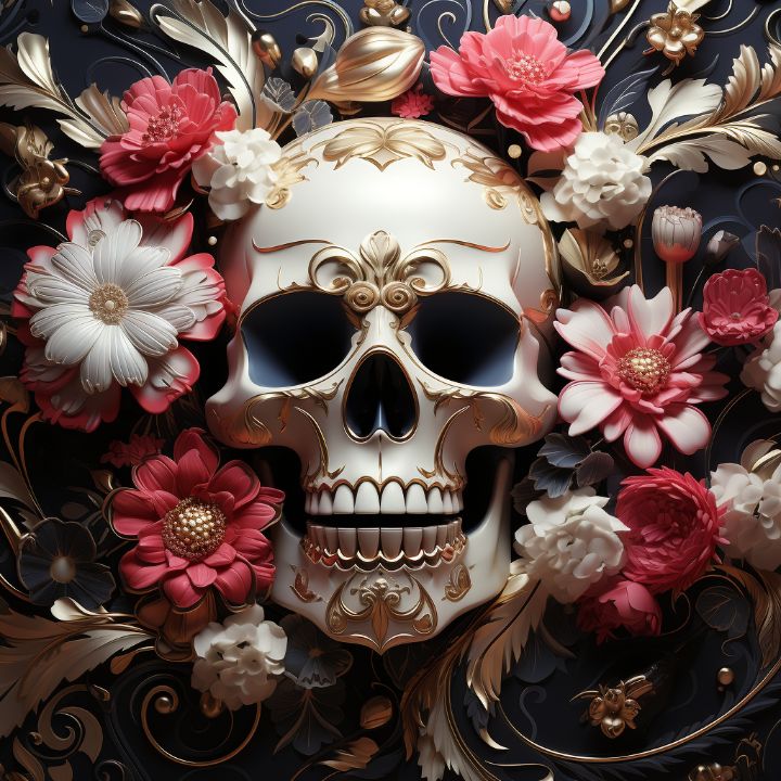 Art Deco Skull - Southwest Art Gallery - Digital Art, Abstract, Other ...