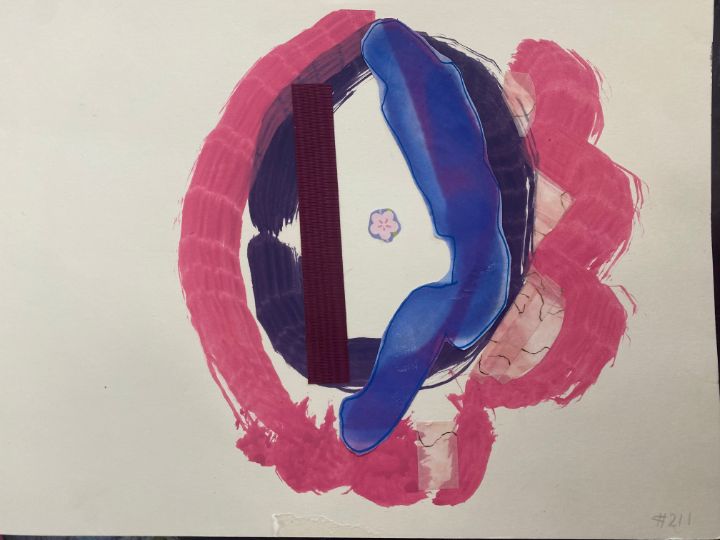 Two tone face star flower - brushwithbenefit - Paintings & Prints ...