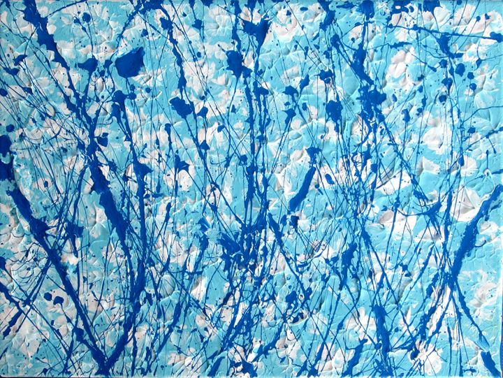 Blue on Blue - Maak - Paintings & Prints, Abstract, Other Abstract - ArtPal