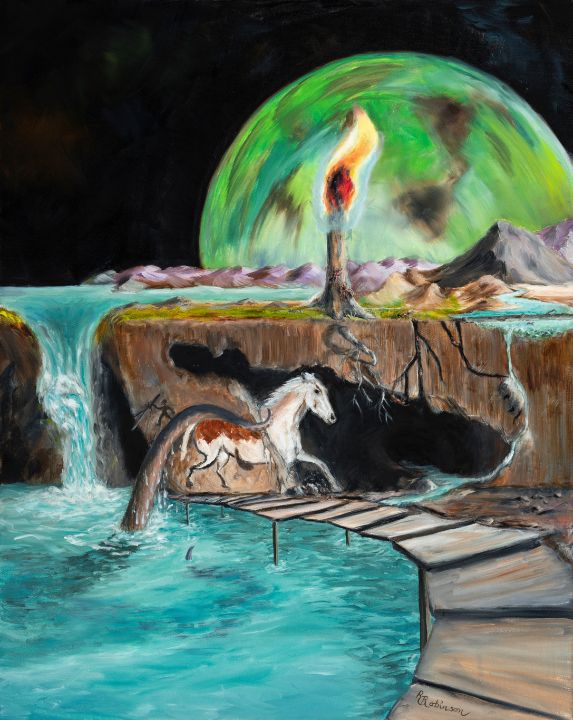 Existential Farm ofthe Eternal Flame - Randy Robinson Art - Paintings ...
