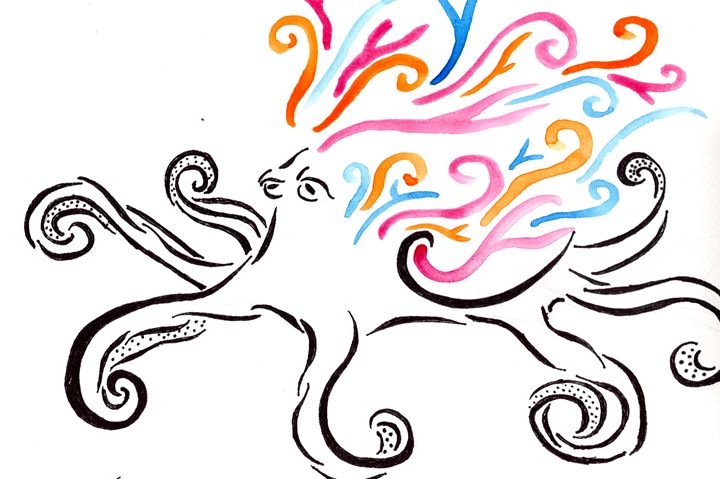 Tribal Octopus Tattoo Designs