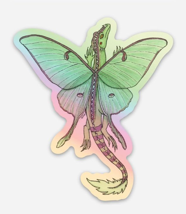 Luna Lizard “Dragonfly” - Starfruit Sky - Crafts & Other Art, Stickers ...
