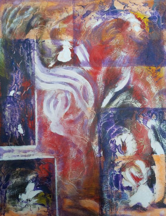 Violet - Art by Jancel - Paintings & Prints, Abstract, Irregular Forms ...