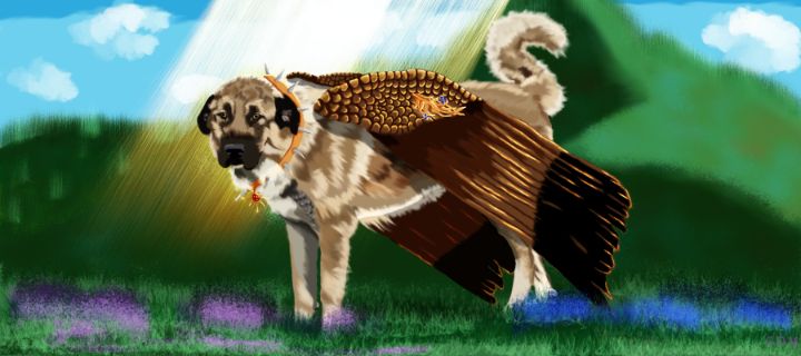 Ansel the Aralez - Cygnus - Digital Art & AI, Fantasy & Mythology ...