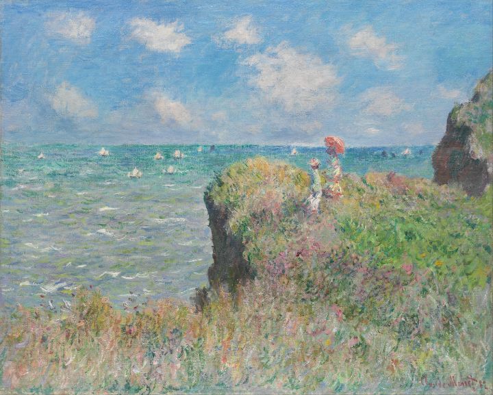 Monet - The Cliff Walk at Pourville - Timeless-Artworks - Paintings ...