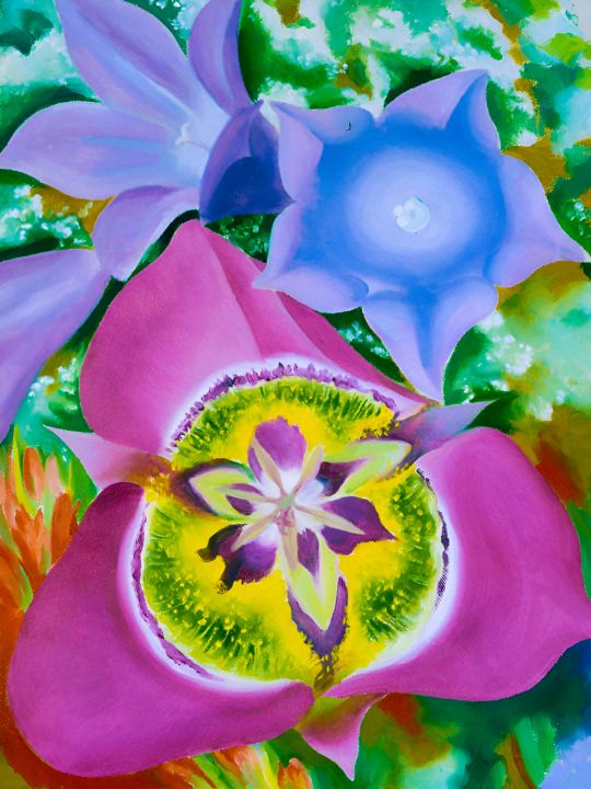 Georgia OKeeffe - Mountain Flowers - Timeless-Artworks - Paintings ...