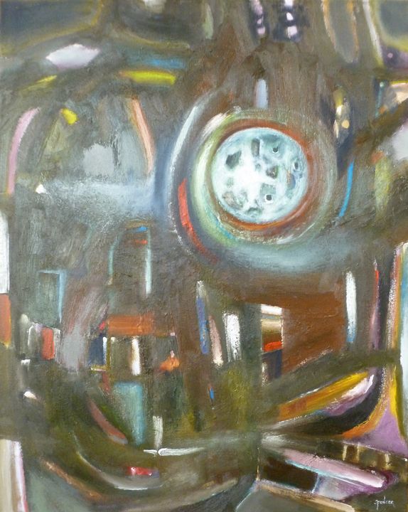Downtown Moon - Scott A. Spencer - Paintings & Prints, Abstract ...