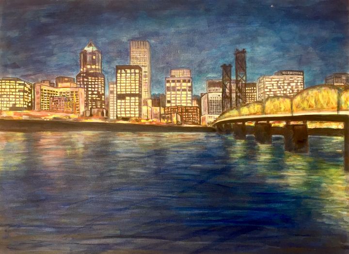 Portland - Mark Brazney - Paintings & Prints, Landscapes & Nature ...