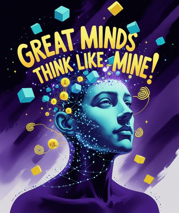 Great Minds Think Like Mine - Xqzee - Digital Art & AI, Humor & Satire ...