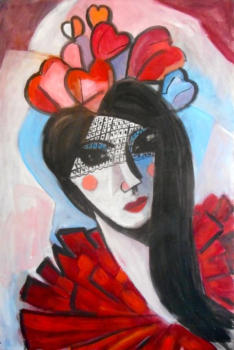 Picasso'd Valentine - Ang's Art - Paintings & Prints, Abstract, Color ...
