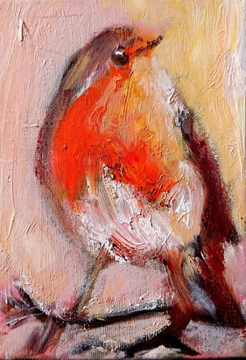 Paintings of robin redbreast - www.pixi-arts.com - Paintings & Prints ...