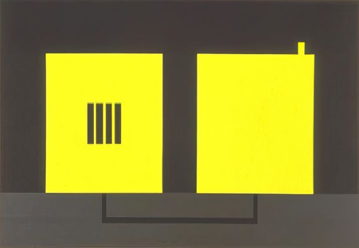 Prison Cell with Smokestack Condui - Peter Halley - Paintings & Prints ...