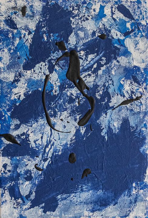 Blue Box - Modern Abstract - Paintings & Prints, Abstract, Figurative ...