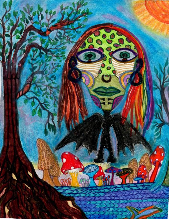 Batty Man - Triptified - Drawings & Illustration, Abstract, Other ...