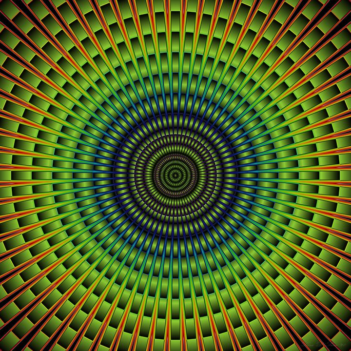 Rainbow Fade - Line D'Sine - Digital Art & AI, Abstract, Geometric - ArtPal