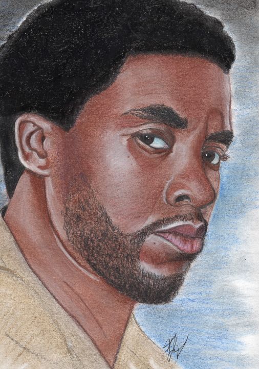 Chadwick Boseman - Art by Kari Schwinden Soller - Drawings ...