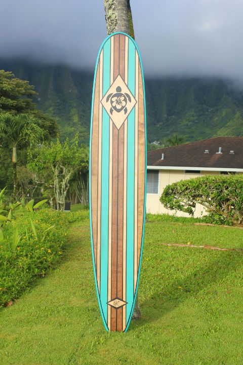 7 Foot Wood Wall Art Surfboard Decor - Hawaiijoessurfboards ...