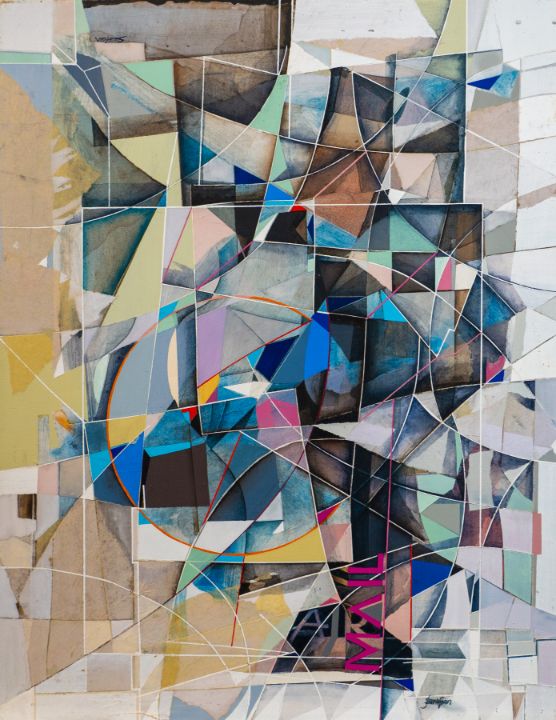 Abstract Air Mail - John Sarafian Art - Paintings & Prints, Abstract ...