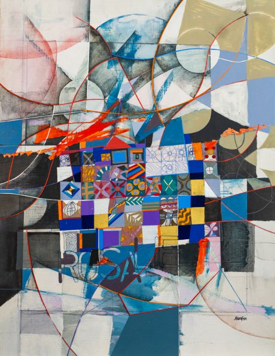 Patchwork - John Sarafian Art - Paintings & Prints, Abstract, Geometric ...