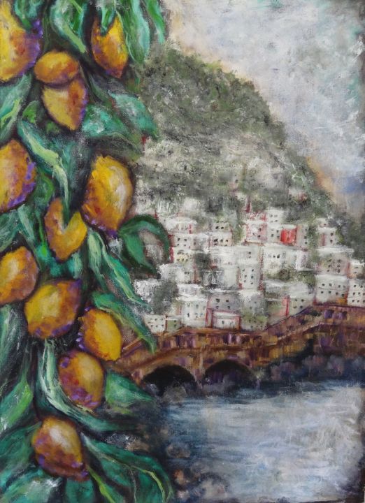 Lemon Tree by the Sea - IGDecorArt - Paintings & Prints, Landscapes ...
