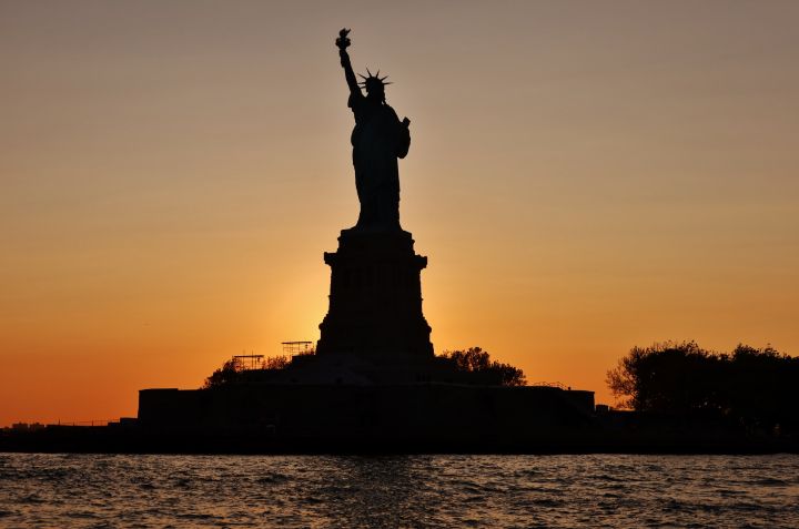 Silhouette of Liberty - Sun Daze - Photography, Buildings ...