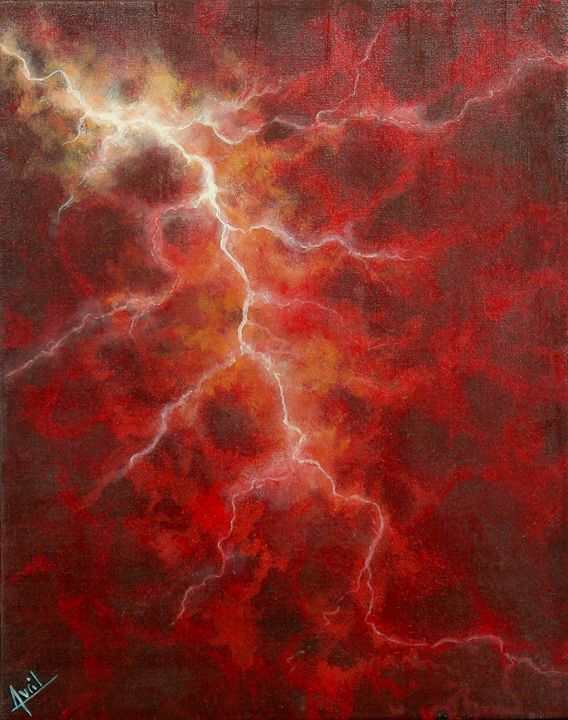 sunset storm - Avril Art Painter - Paintings & Prints, Abstract ...