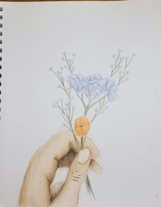 Flower Hands - Hannah Feinsilber - Paintings & Prints, Flowers, Plants ...