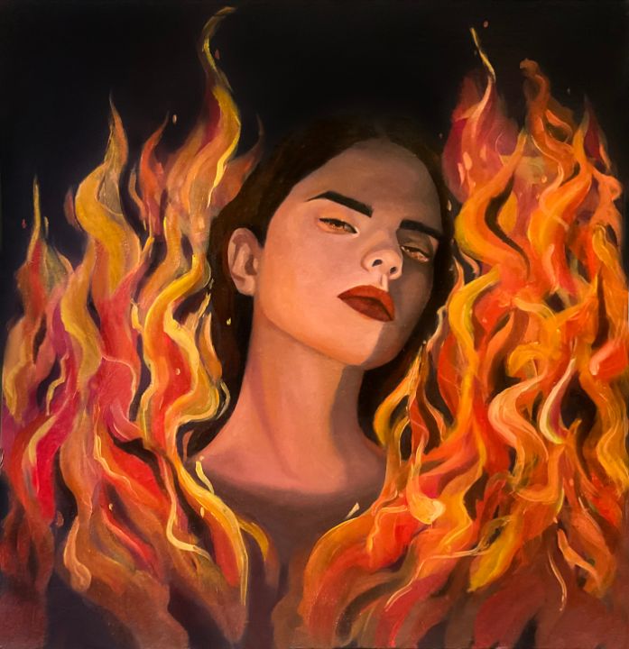 Flames - Aleksandra Tomczuk - Paintings & Prints, People & Figures ...
