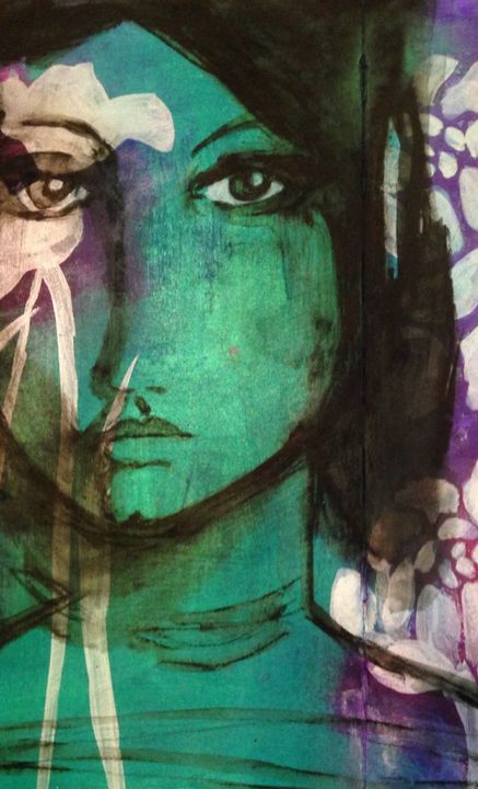 White Poppy Lady - Heather Hicks Studio - Paintings & Prints, People ...