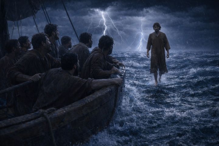 224 Jesus walks on water - Pruitt Gallery - Digital Art & AI, Religion ...