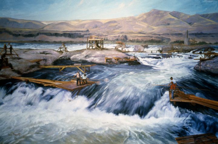 242 Celilo Falls - Pruitt Gallery - Paintings & Prints, Landscapes ...