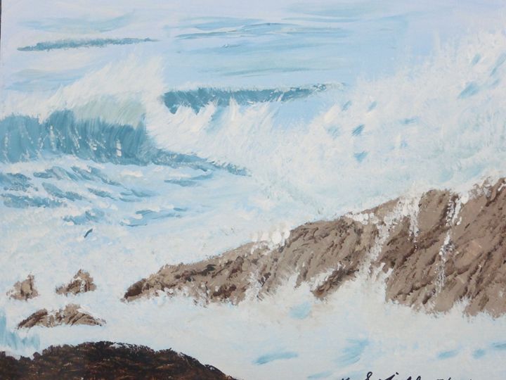 Roaring Sea - Paintings by K. Scofield - Paintings & Prints, Landscapes ...
