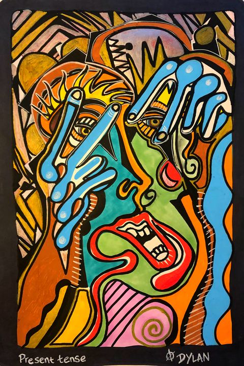 Present Tense - Dylan Gill - Paintings & Prints, Abstract, Figurative ...