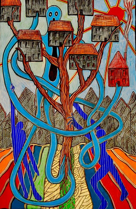 The Neighbourhood Tree. - Dylan Gill - Paintings & Prints, Religion ...