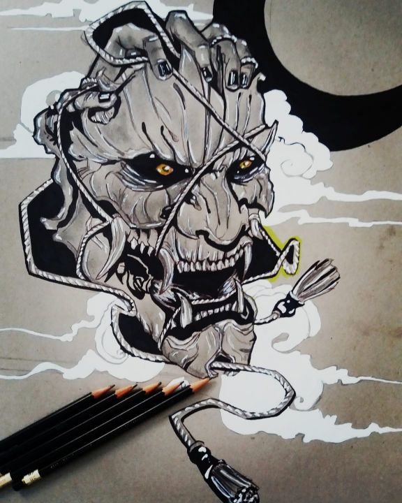 The oni shinagami - Moverse - Drawings & Illustration, Fantasy ...