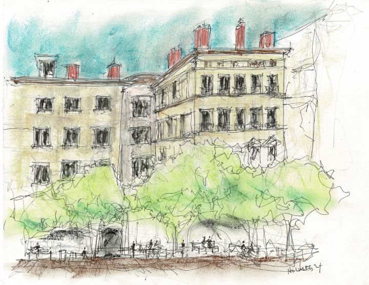 Buildings in Lyon - John M. Holmes - Drawings & Illustration, Places ...