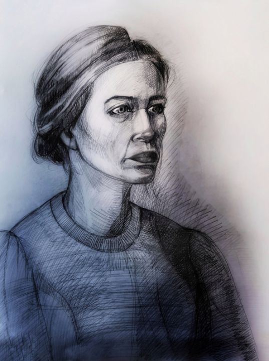 Lady with a piercing gaze - 퓓퓪퓲퓼퓲퓴퓪 퓚퓲퓶퓲퓷퓮퓵 - Drawings & Illustration ...