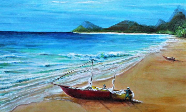 Fisherman's Sunset - Brian Edward Gallery - Paintings & Prints ...