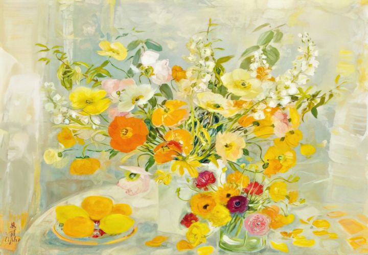 Flower Composition - Post-Impression - Le Pho - Paintings & Prints ...