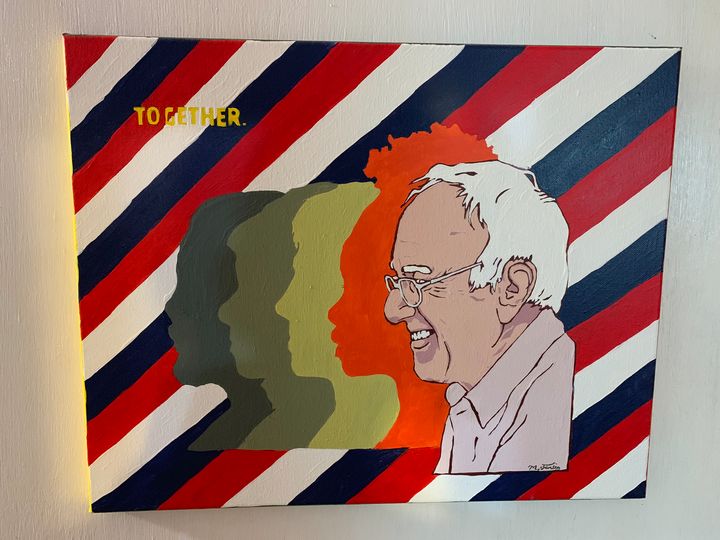 Bernie Sanders Hand Painted Art - Matt's Portrait Art - Paintings ...
