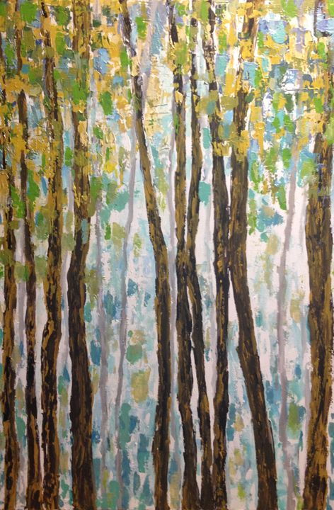 Tree Landscape Painting - VickisArt - Paintings & Prints, Abstract ...