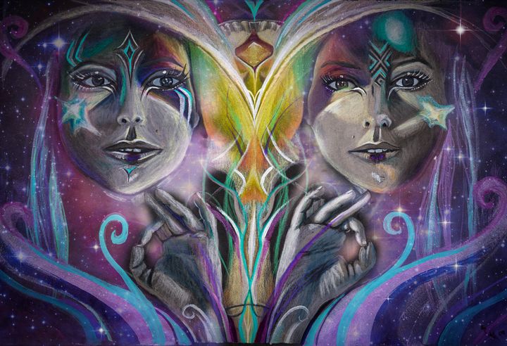 Gemini Mind - Amira Sereia - Paintings & Prints, Fantasy & Mythology ...