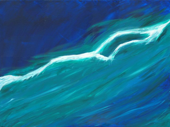 Blue Lightning - HLW Paintings - Paintings & Prints, Abstract, Color ...