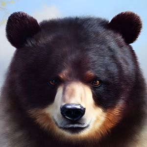 Silent Strength a Bear Look - PixelArt - Digital Art, Animals, Birds ...